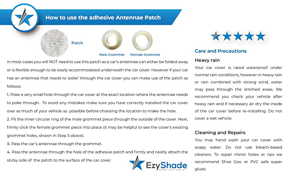 Product Instructions – EzyShade